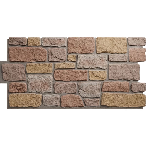 Ekena Millwork PNU24X48HCCH EverStone Cobblestone Faux Stone Panel, 48 ...