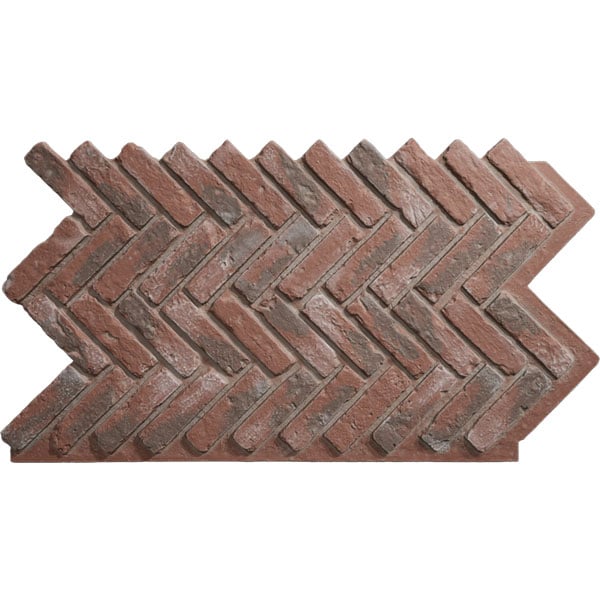 Ekena Millwork PNU25X47HBBR EverStone Herringbone Faux Brick Panel, 46 ...