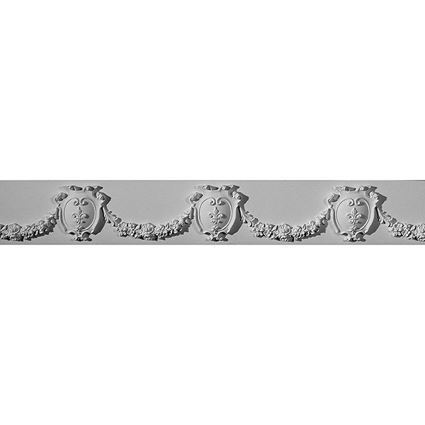 Pearlworks FRZ-105 4-Inch H x 1-Inch D x 11'L Frieze, Shell & Floral Swags