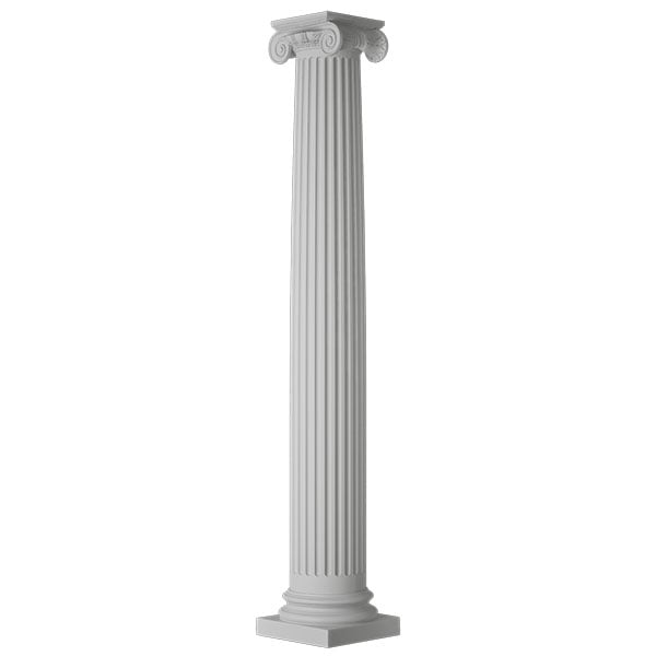 Ekena Millwork ES0809CTFSAATRI 8-Inch Dia. x 9'H Endura-Stone Fluted ...