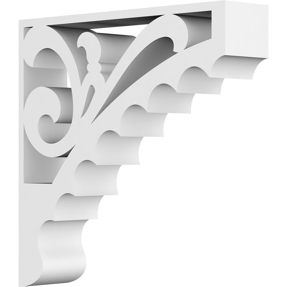 Ekena Millwork BKTPGEN Genova Architectural Grade PVC Gingerbread Bracket