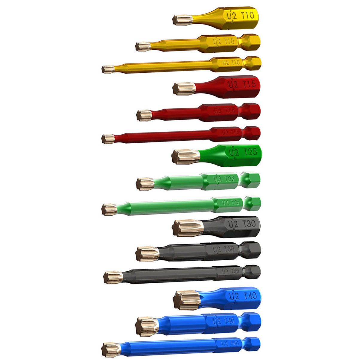 GRK Fasteners B00220020W 2-Inch U2 Fasteners U-bit T-20 25 Count, Case ...