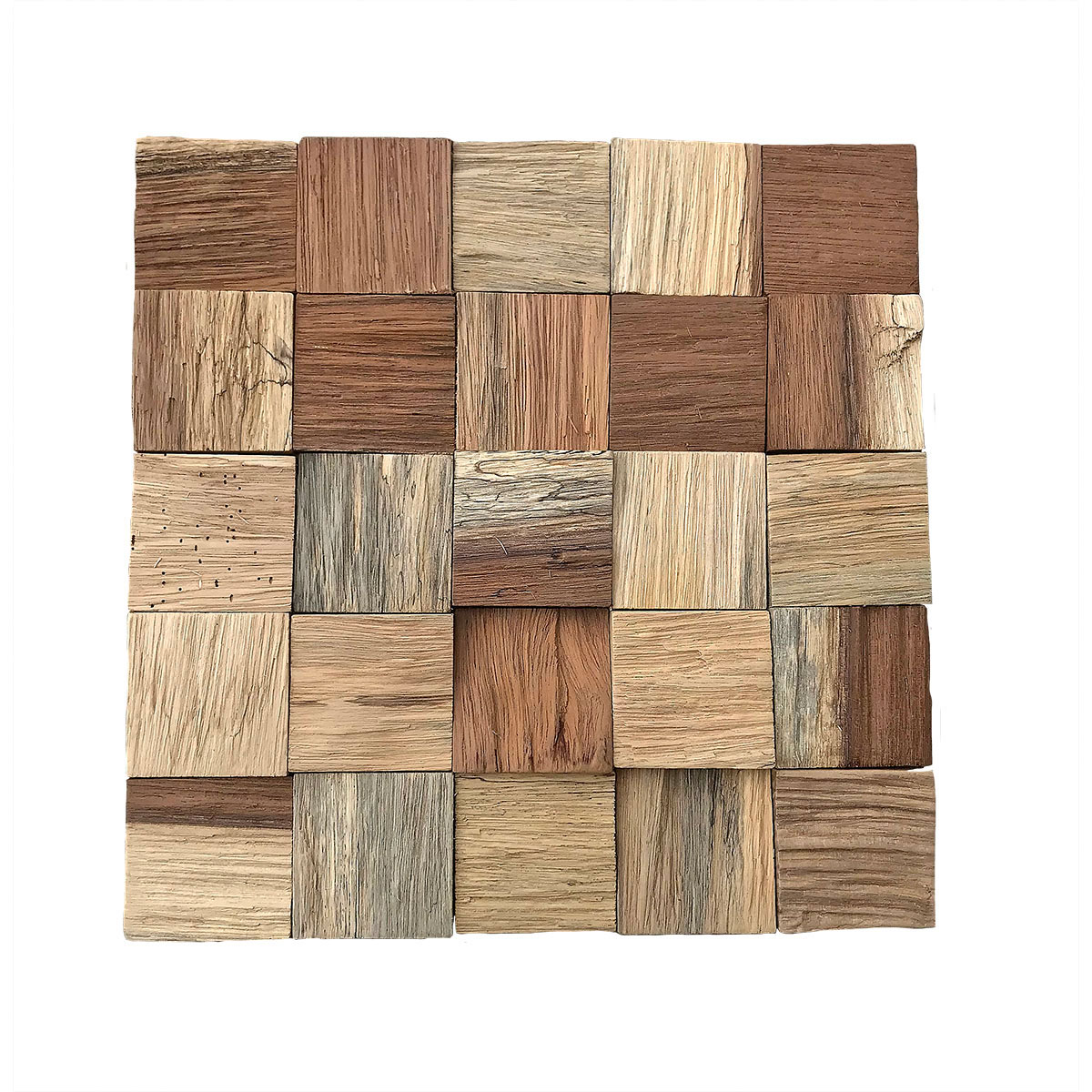 Wood Mosaic Tile Wall