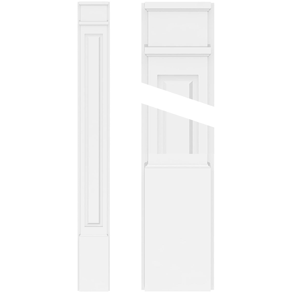 Ekena Millwork PILPRP02-2 TrueCraft Raised Panel Pilaster w/ Decorative ...