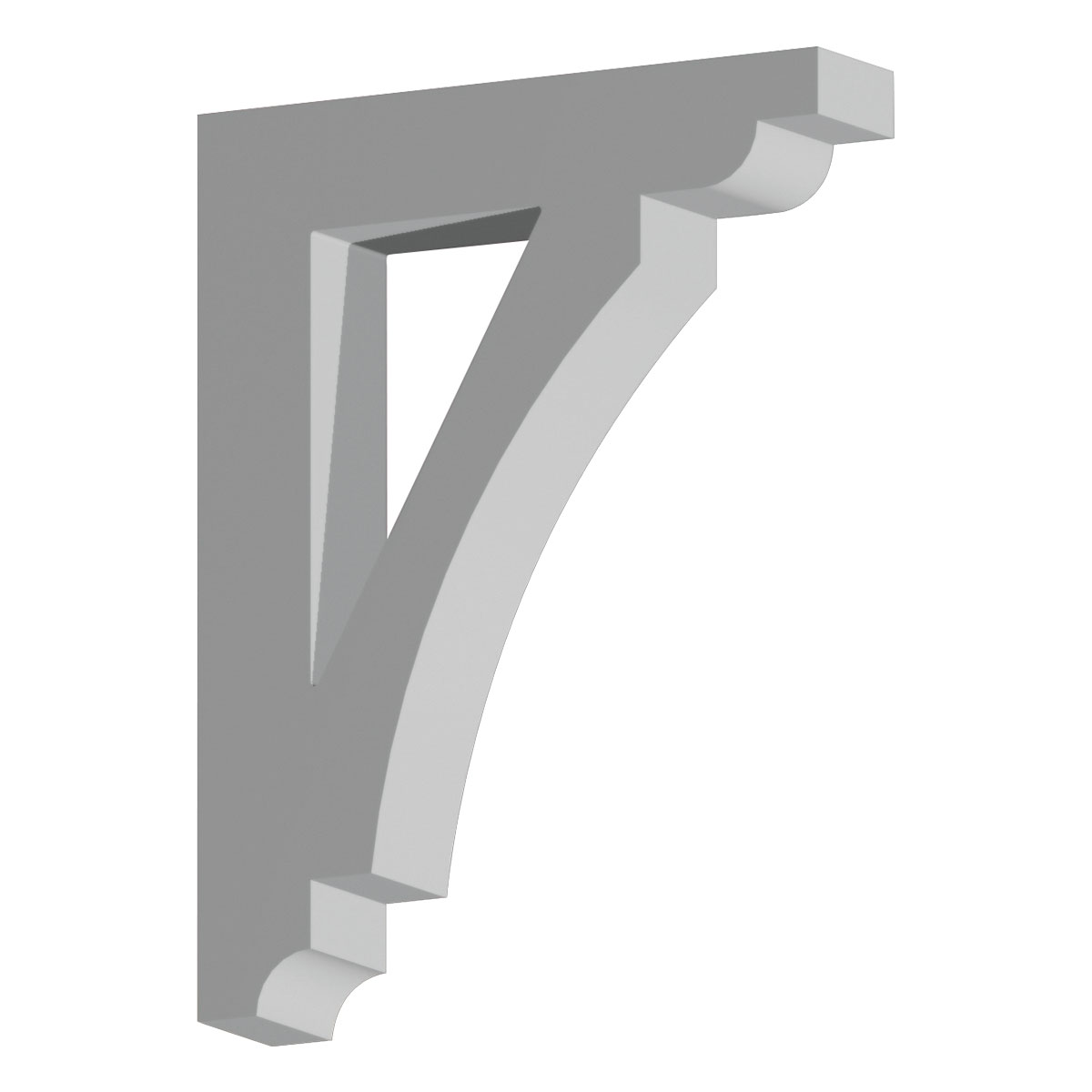 Fypon, Ltd. BKT19X24X4 4-Inch W x 18 5/8-Inch D x 24-Inch H Triangular ...