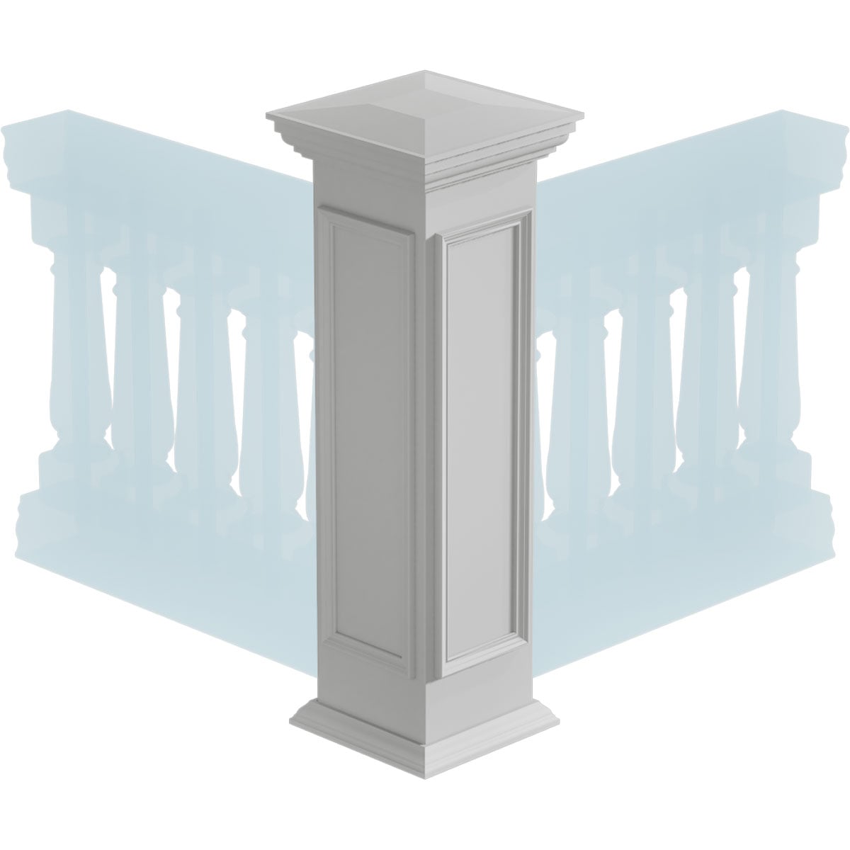 Ekena Millwork NWLCP Corner Newel Post w/ Raised Panel