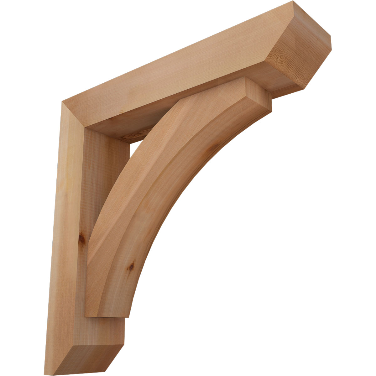 Ekena Millwork BKTOTHR06 Thorton Slat Rough Sawn Bracket w/ Offset Brace