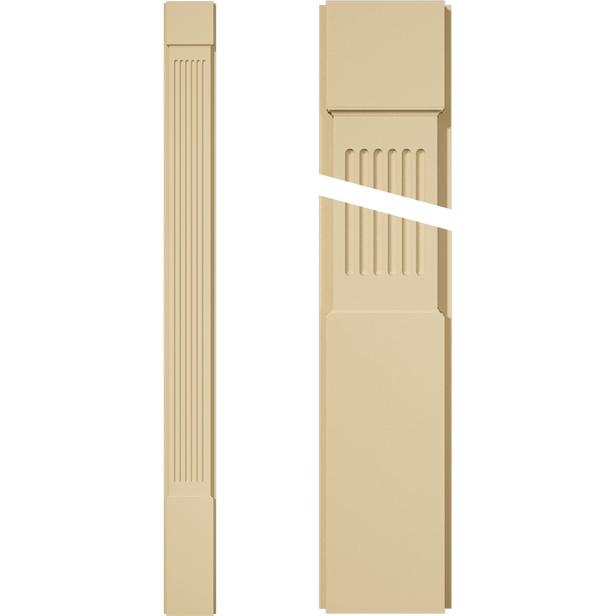 Ekena Millwork PILS07X082FL01-2 Signature Urethane Fluted Pilaster w ...