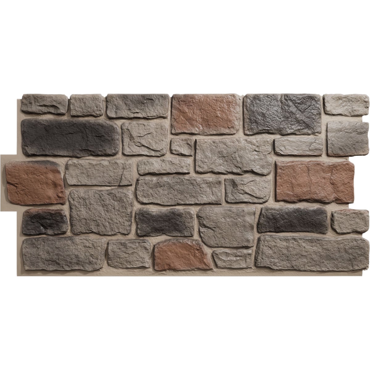 Ekena Millwork PNU24X48HCSM EverStone Cobblestone Faux Stone Panel, 48 ...