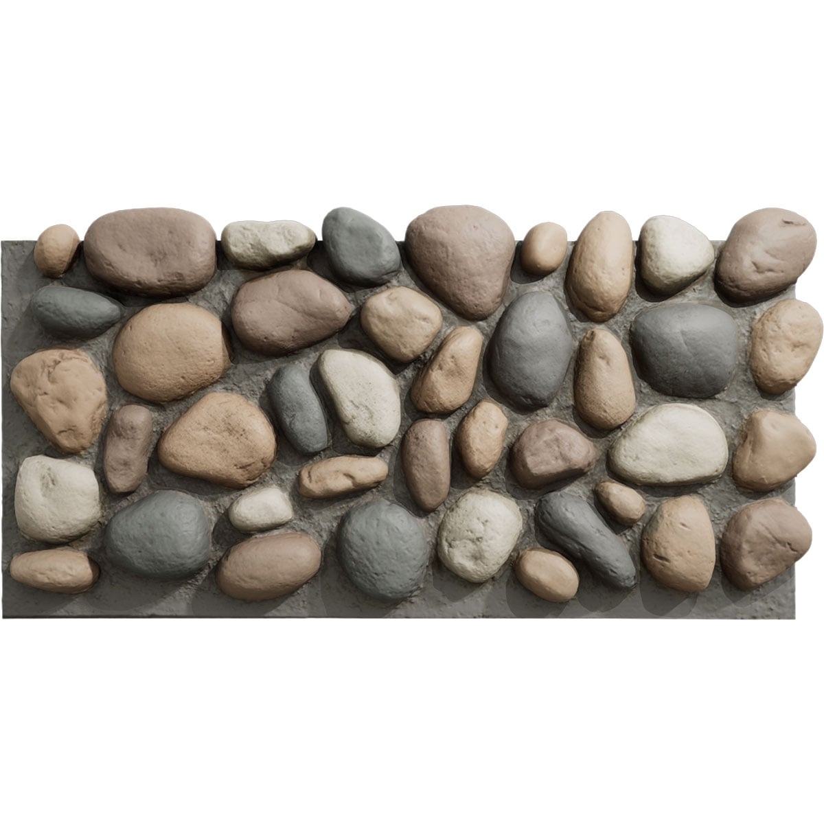 Ekena Millwork PNU24X48RR EverStone River Rock Faux Rock Panel, 49-Inch ...