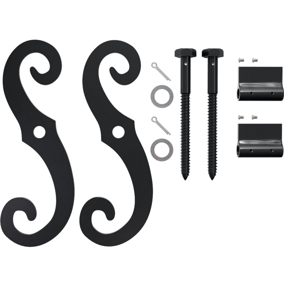 Ekena Millwork SHWM03X07SHKSSBL-KIT SteelTek -Inch S-Inch Holdback Kit ...