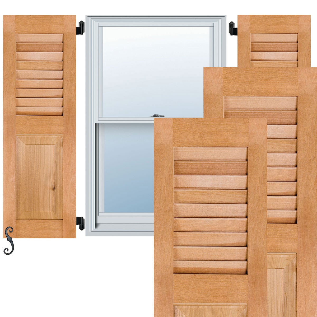 Ekena Millwork AWCO Architectural Collection Combination Louver ...