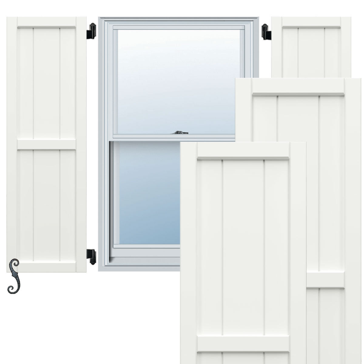 Ekena Millwork CUSTOM-ECCBF EnduraCore Composite, Framed Board-n-Batten ...