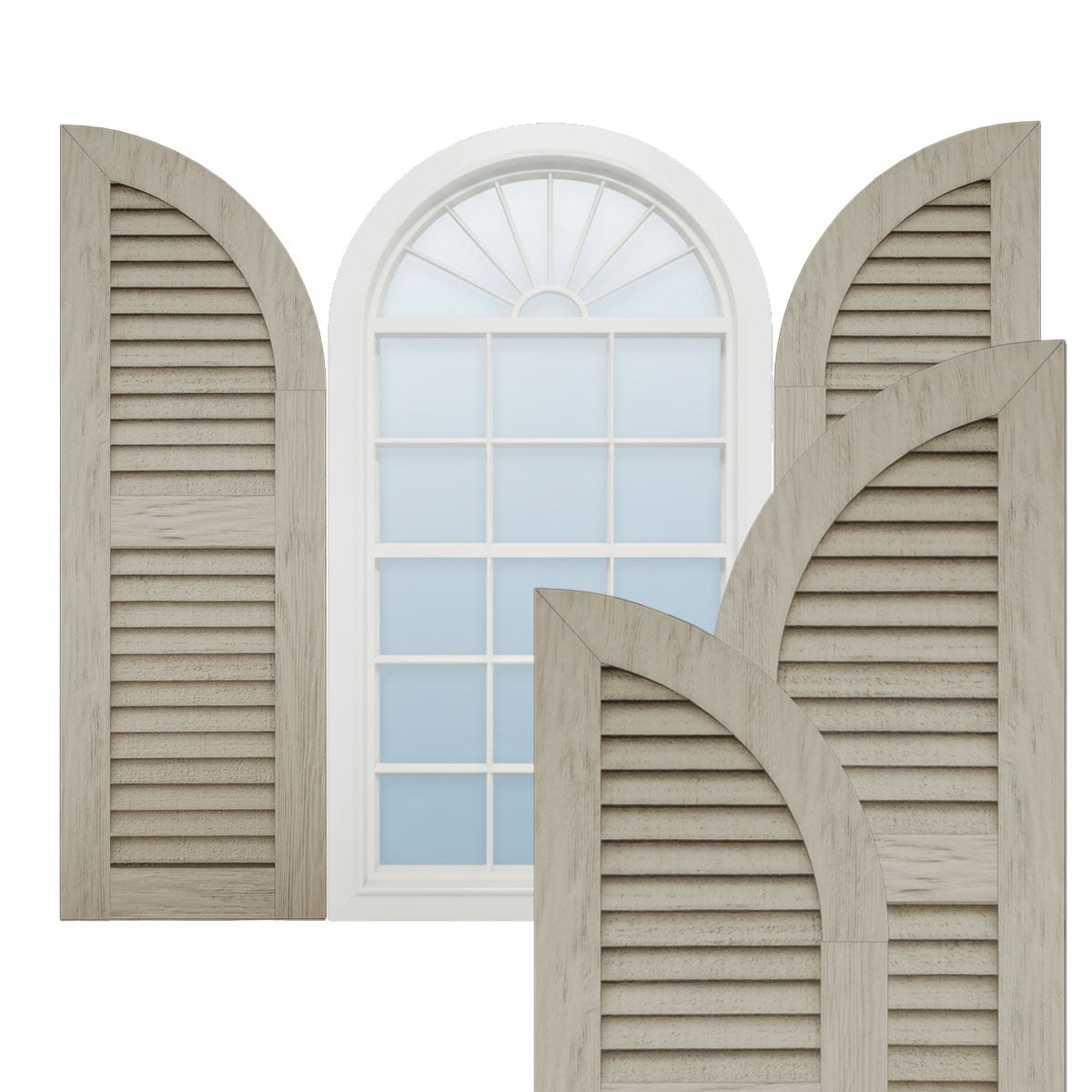 Ekena Millwork SHULVQ15X90RSPR Timberthane Rough Sawn Faux Wood ...