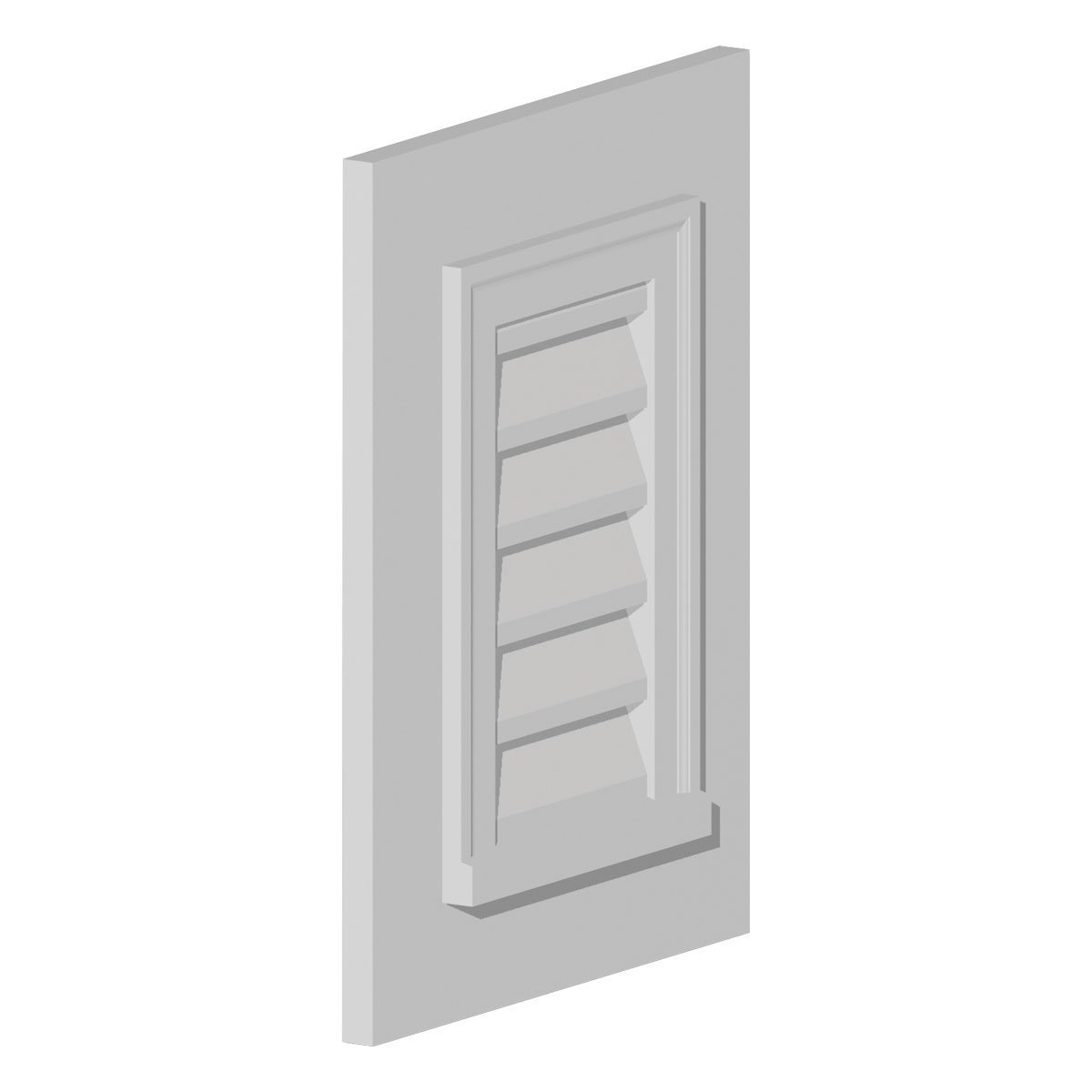 Fypon, Ltd. LVF Vertical Louver with Decorative Trim, Decora